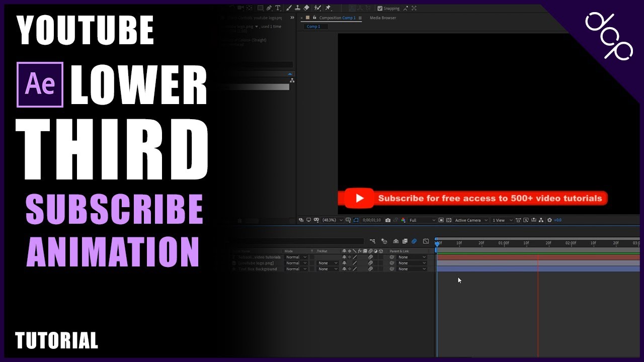YouTube Subscribe Lower Third Animation After Effects Tutorial - YouTube