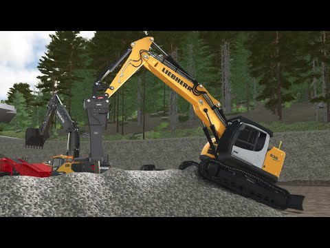 LS25 Baustelle #75 | Abbruch mit dem Liebherr 936c und Volvo EC530 ...