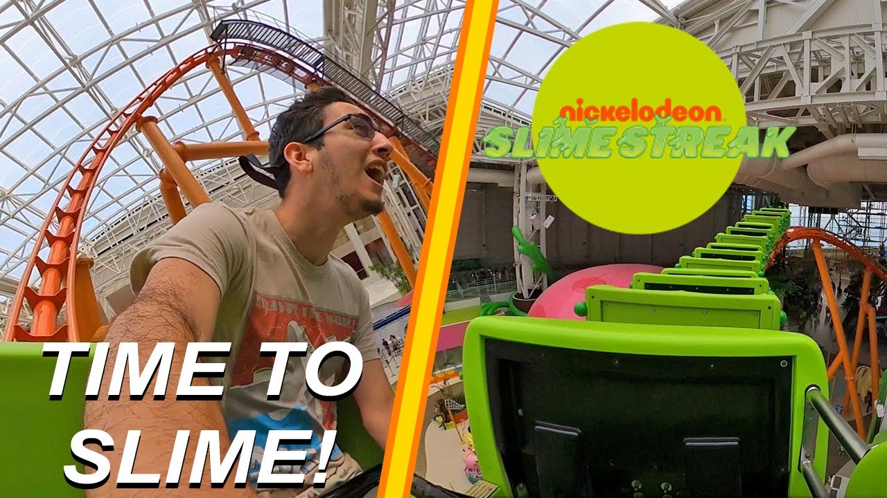 Riding the Slime Streak at Nickelodeon Universe! (4K Ridercam ...