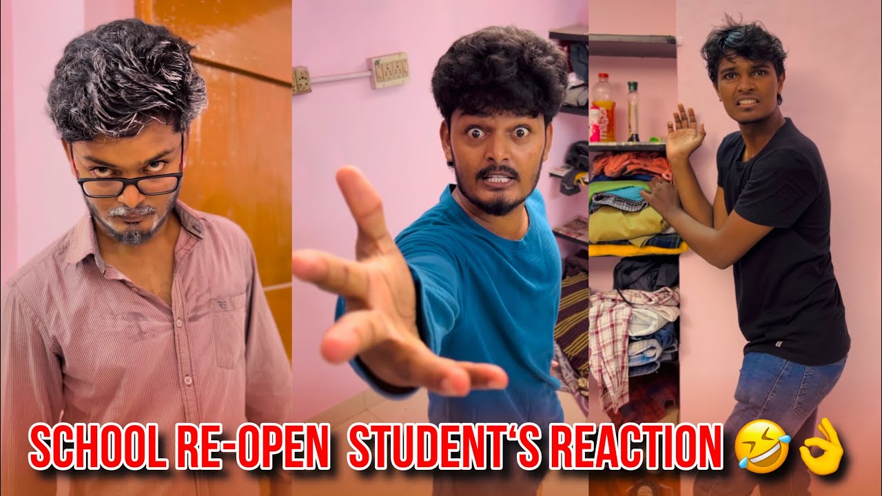🤣School Re-open😂Students reaction funny video | Veppam kuchi | Nandha ...