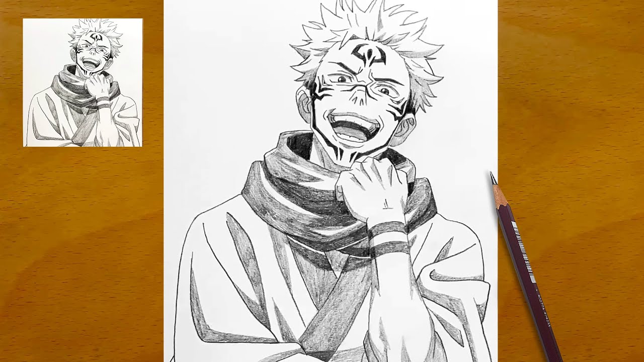Anime Sketch || How to Draw Ryomen Sukuna Step by Step || Easy Jujutsu ...