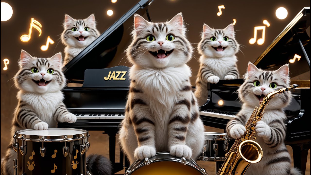 🎷🐱🎷Feline Fine Jazz! 4K Video of a Cat Band's Dixieland Performance in ...