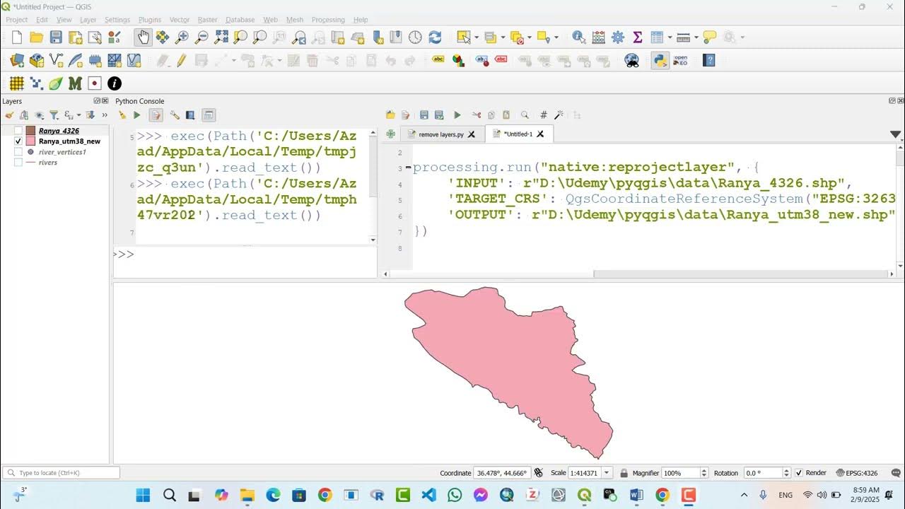 Execute QGIS Processing Algorithms using Python Part 2 - YouTube