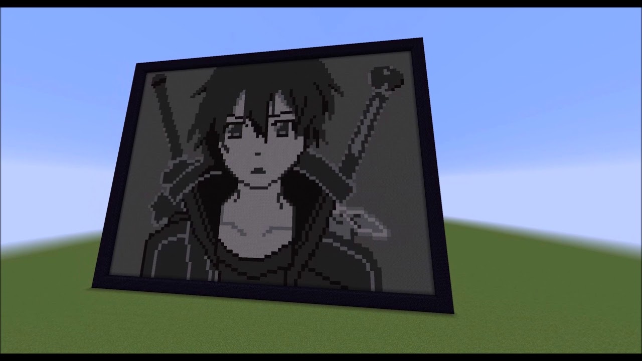 Swort art online - Kirito (Minecraft Pixel) - YouTube