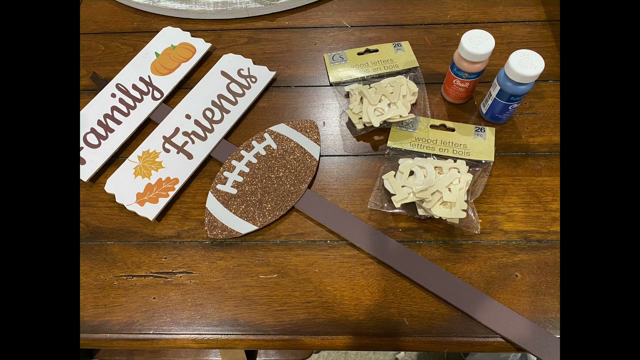 DIY FOOTBALL YARD SIGN DOLLAR TREE - YouTube