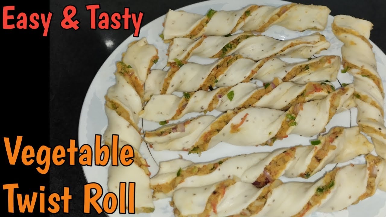 Vegetable Twist Roll Recipe By Kitchen With Zahida | Easy & Tasty - YouTube