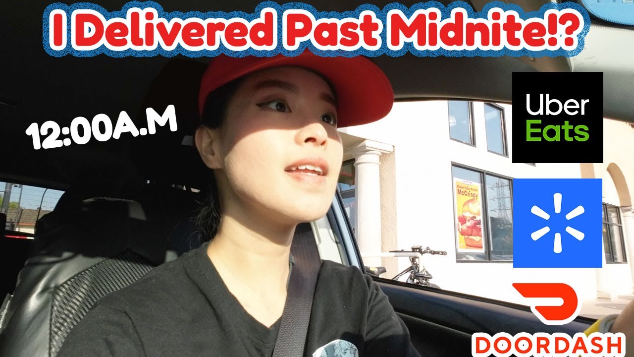 I Delivered Uber Eats Past Midnight 😮 Ride Along Door Dash Dinner
