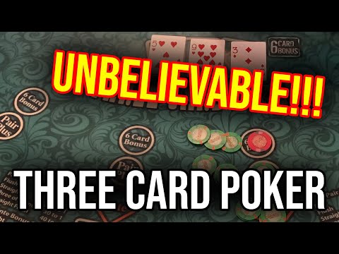 LUCKIEST 3 CARD POKER SESSION EVER!!! UNBELIEVABLE HAND!!!