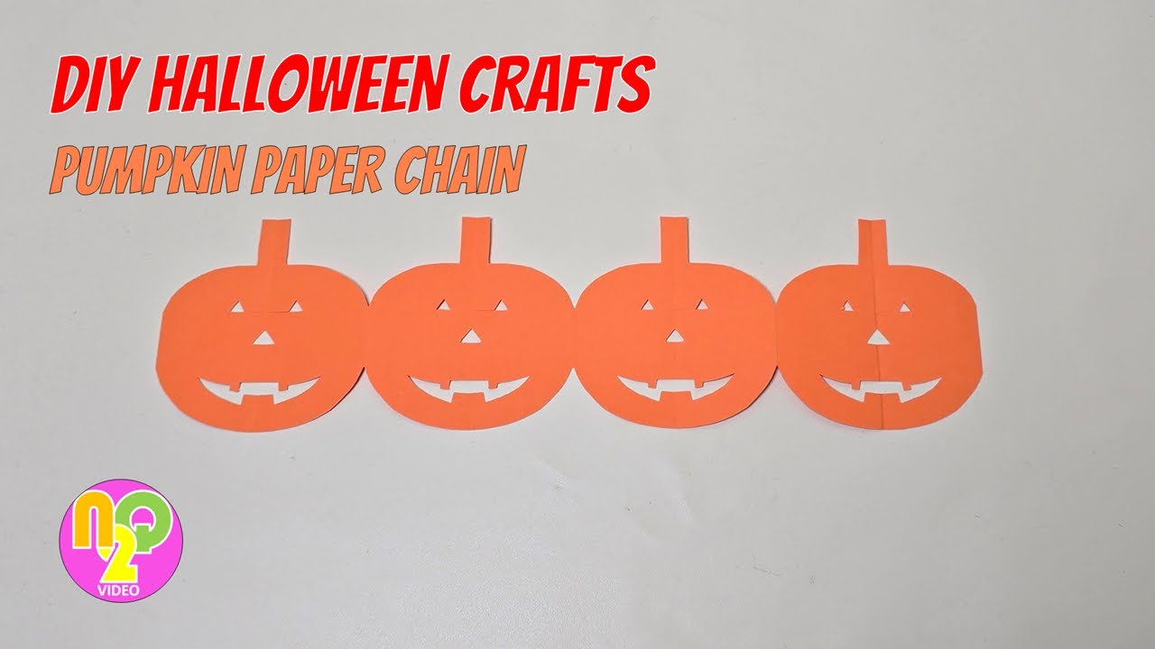 Halloween Pumpkin Paper Chain | DIY Halloween Decorations | 万圣节手工 - YouTube