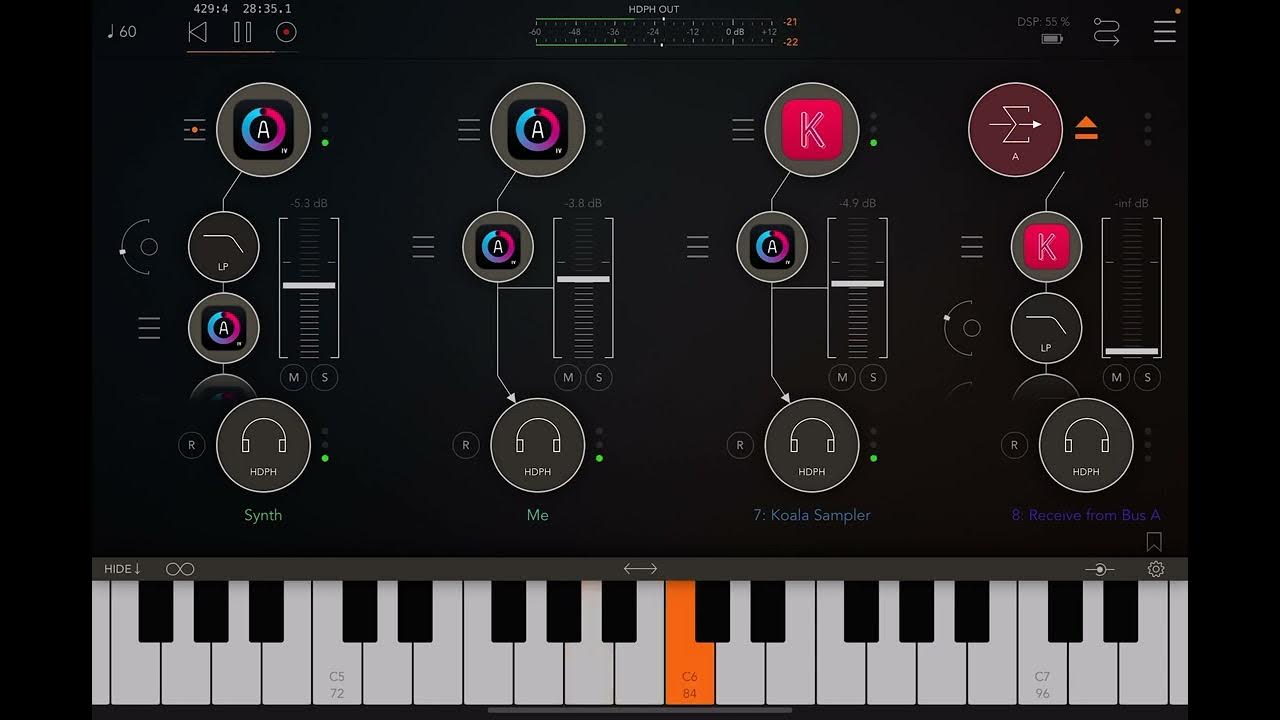 ambient. live impro. aum, koala, audulus 4, bleep and bloop. - YouTube