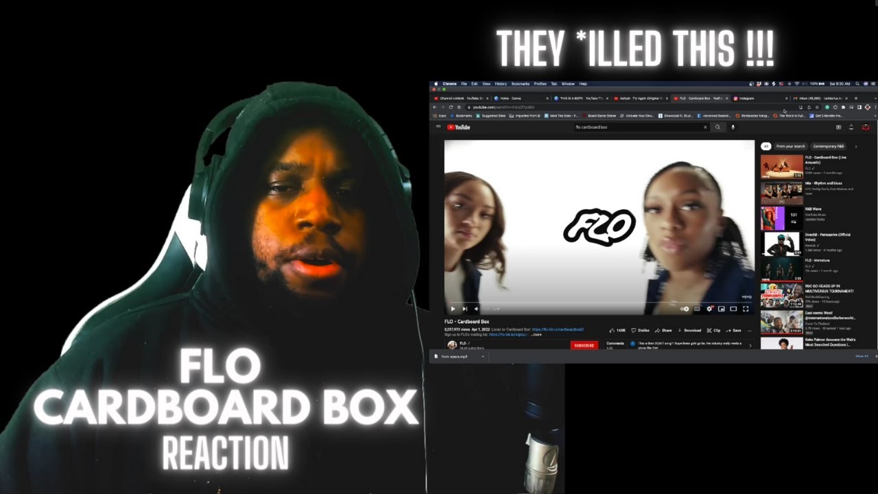 Reacting to FLO - Cardboard Box Finally!!! - YouTube