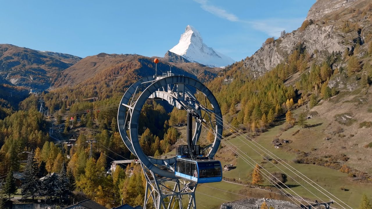 Garaventa 100-ATW "Zermatt–Furi" Zermatt, Schweiz (2024) - YouTube