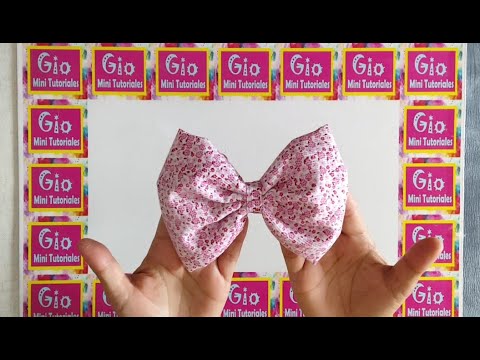 como hacer un moño de tela sin costuras *SUPER FACIL* #diy #tutorial ...