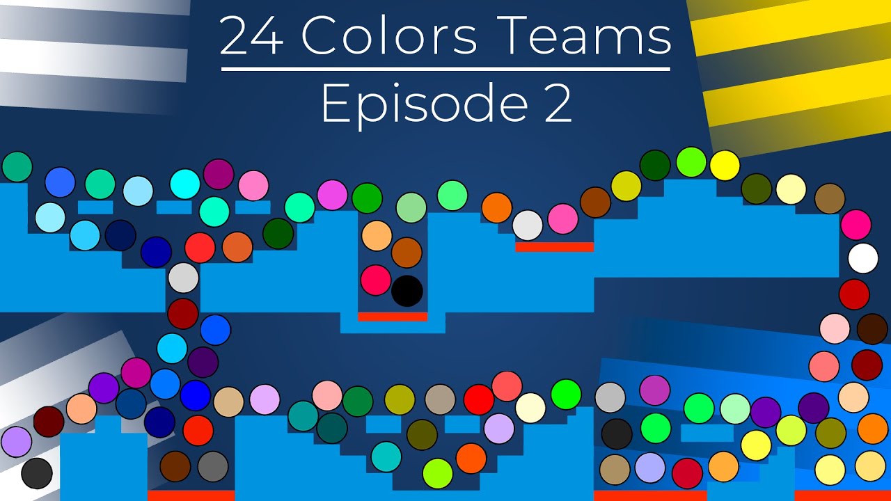 24 Colors Marble Race Teams #2 - YouTube