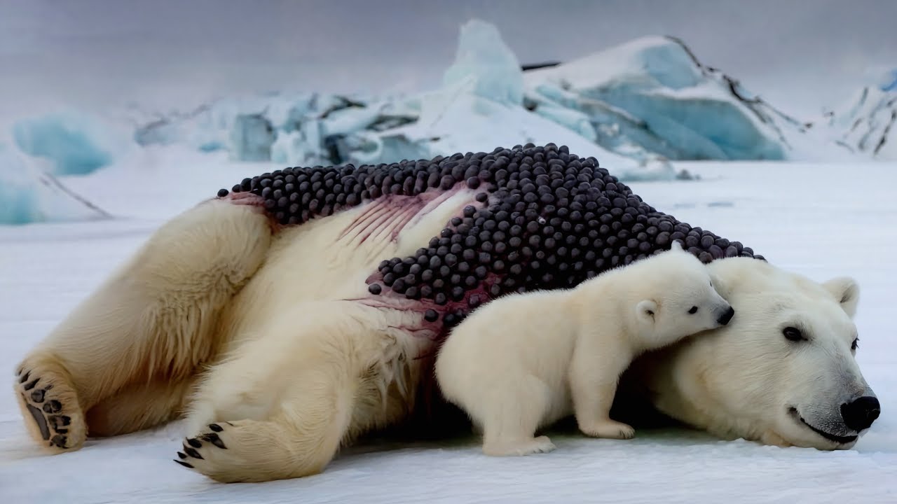 🐻‍ ️ Brave Polar Bear Cub Cries for Help to Save Its Mother ...