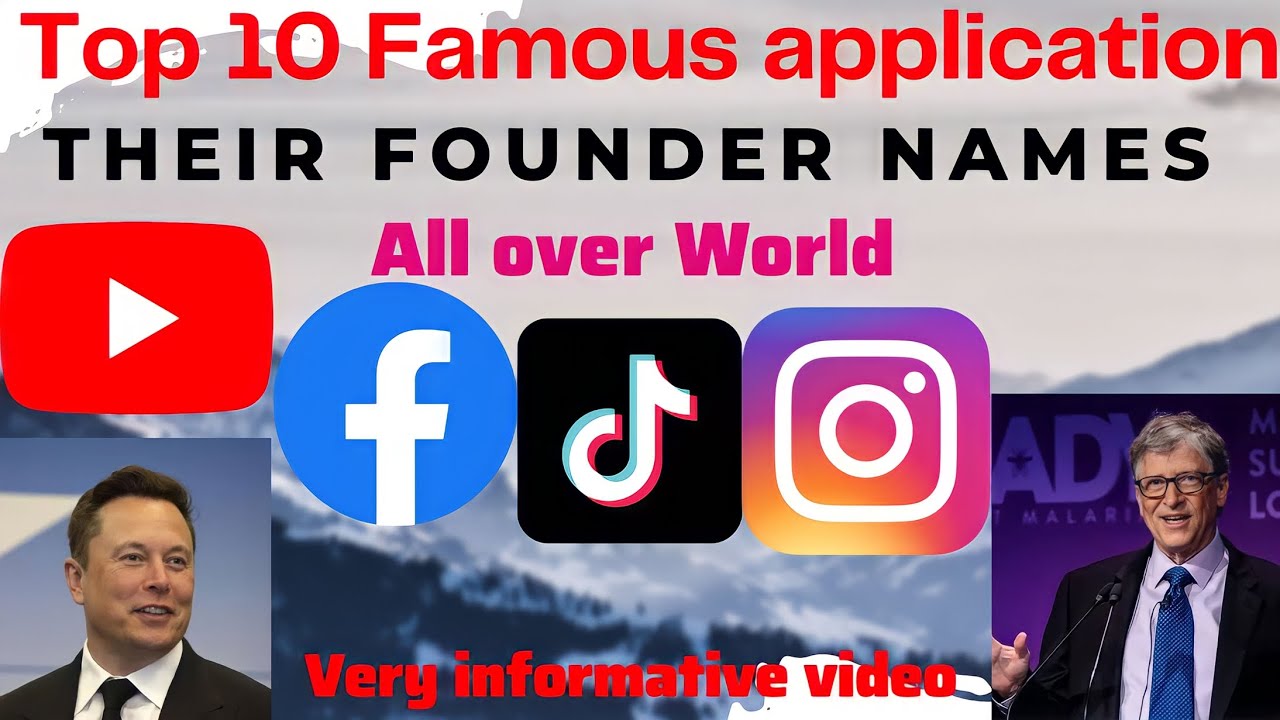 Top 10 Famous Social media apps and their Founder Names | YouTube ...