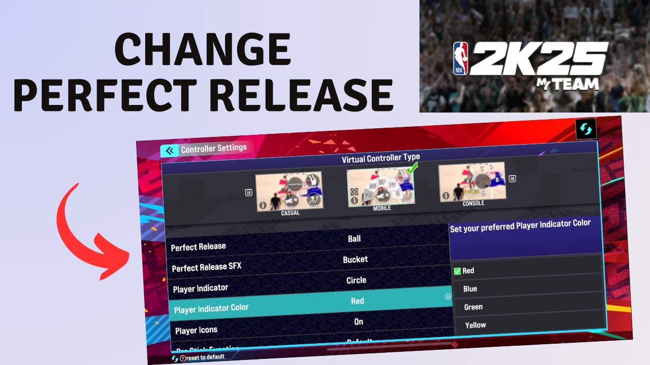 How to change Perfect release in NBA 2K25 MyTEAM mobile - YouTube