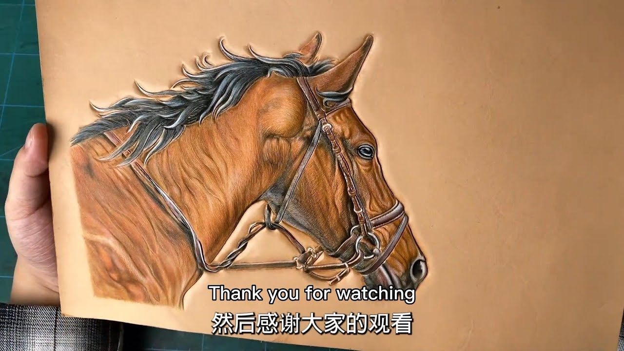 Leather Carving horse - YouTube