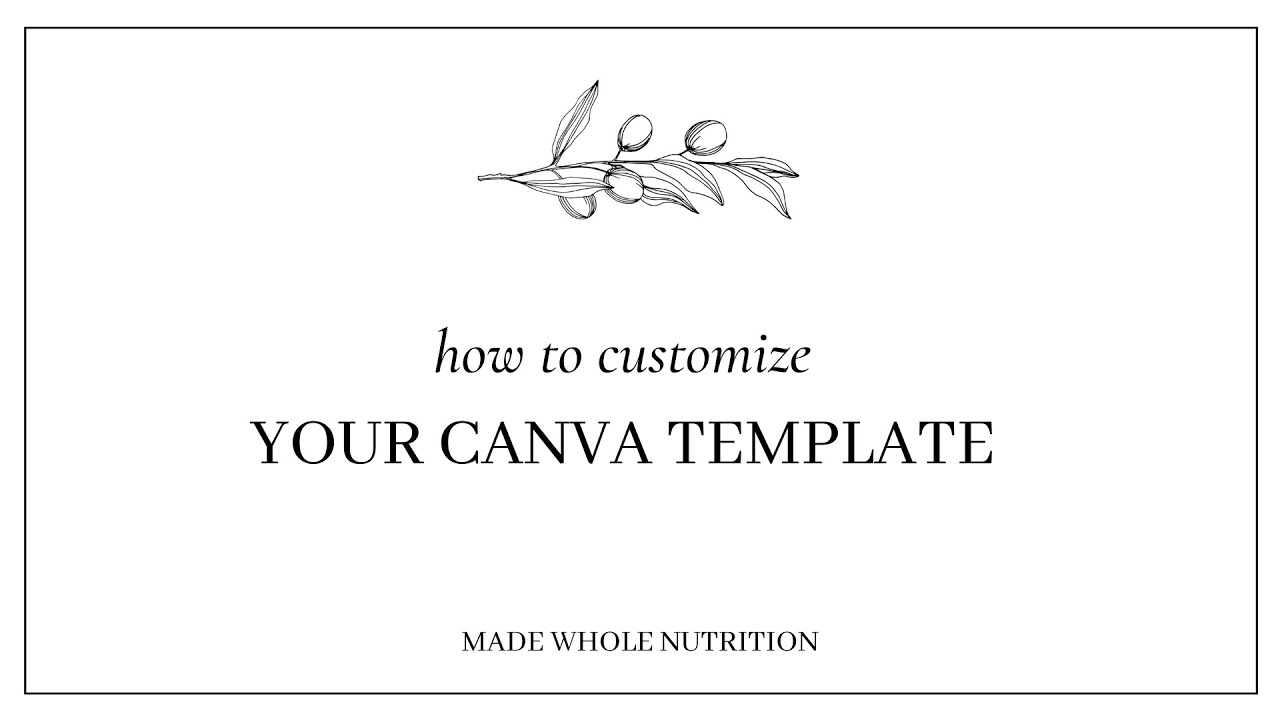 How To Customize Your Canva Template YouTube How To Customize Your Canva Template YouTube