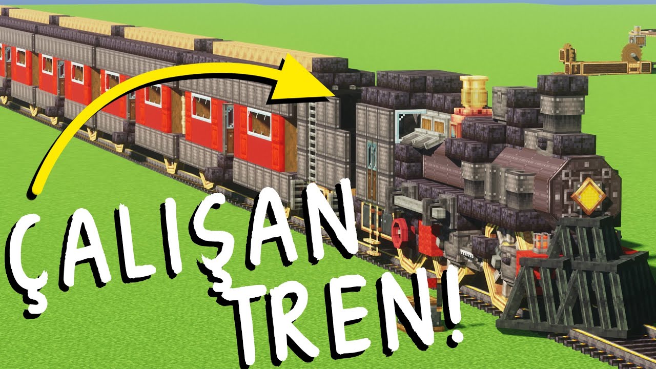 Minecraft'ta Create ile Çalışan TREN Yapmak! 29 Ekim Özel... - YouTube