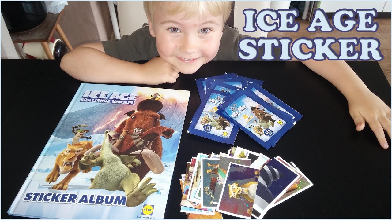 Lidl Ice Age Sticker mit Stickeralbum - ICE AGE Aufkleber - YouTube