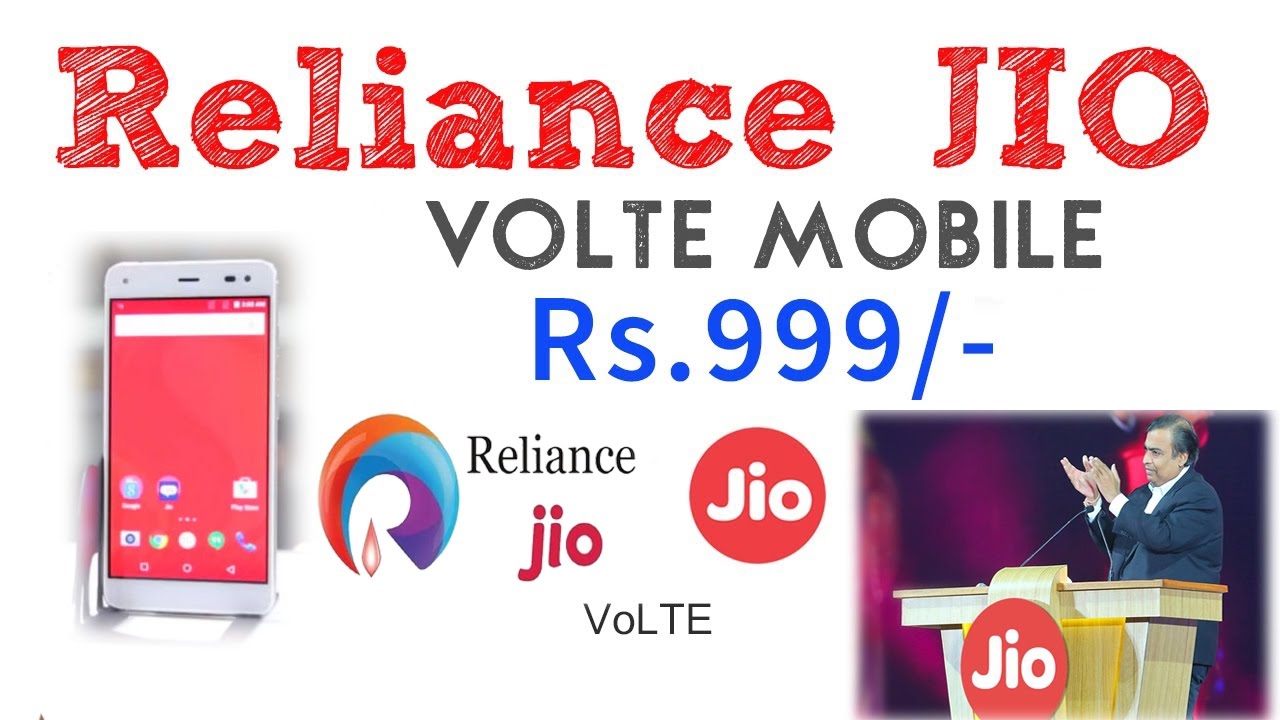 Reliance Jio Only for Rs.999/ 4G VOLTE Smartphone - YouTube