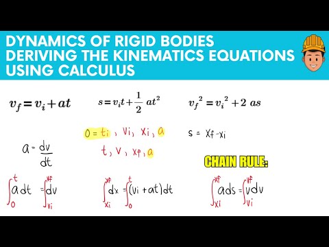 Deriving the Kinematics Equations by Calculus | Dynamics of Rigid ...