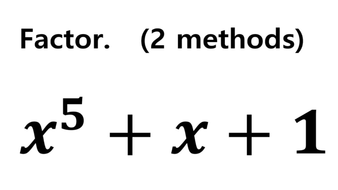 Polynomials - HOW TO: Miscellaneous Factoring (Part 13) - YouTube