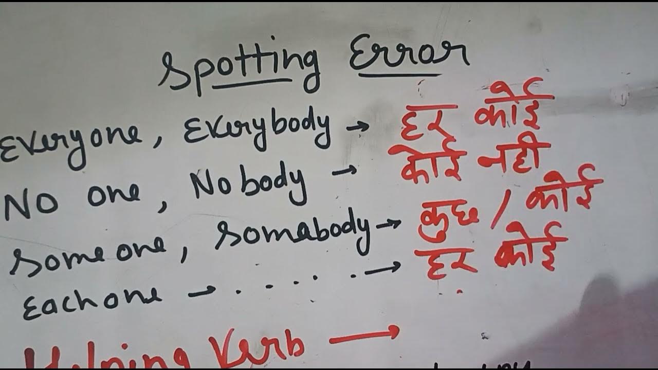 spotting error। grammar rules। English language - YouTube