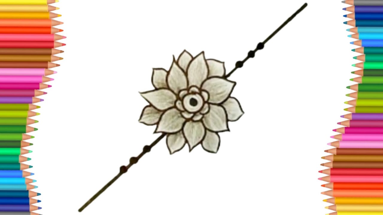 Very Easy Rakhi Drawing /Rakhi Drawing With Pencil / How To Draw Rakhi ...