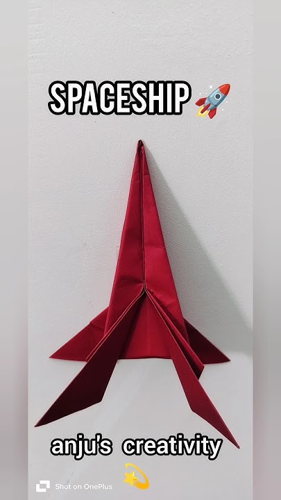 How To Make A Paper Spaceship 🚀 #tutorial #diy #origami #spaceship #shorts #youtubeshorts # ...