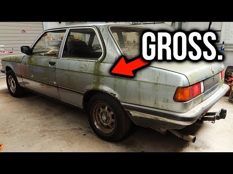 Grotty Old BMW Gets First Clean in Years - YouTube