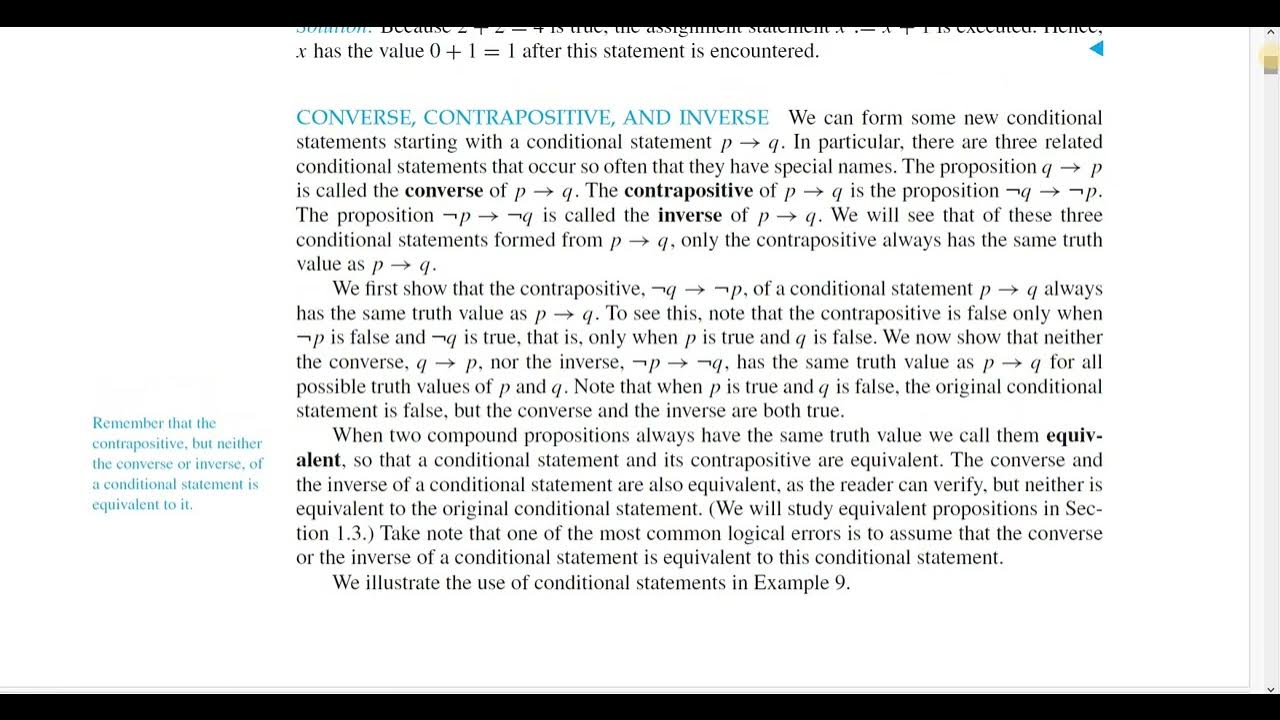 Converse, Inverse and Contrapositive of Conditional Statements - Worked ...
