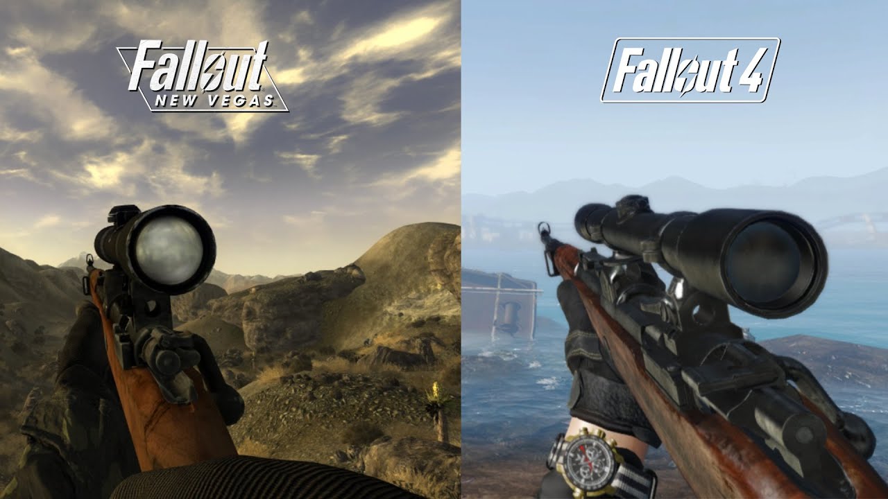 Fallout 4 Vs Fallout New Vegas (Mods) - YouTube