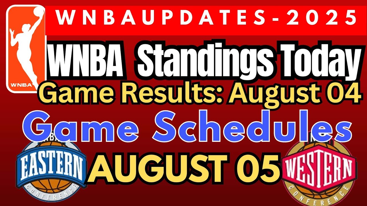 WNBA STANDINGS TODAY| August 04,2025 |NBA SCHEDULES #wnbaupdates # ...