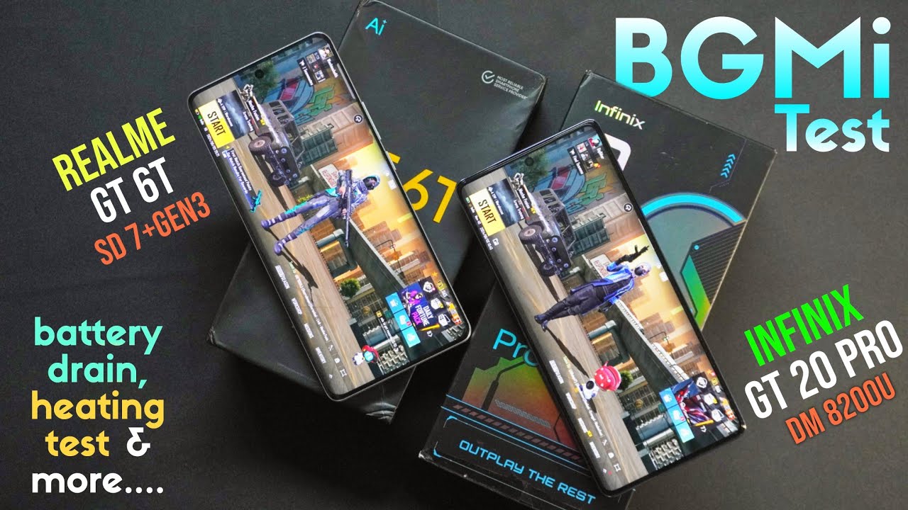 Infinix GT 20 Pro 🆚 Realme GT 6T BGMi detail compare || Battery 🔋drain ...