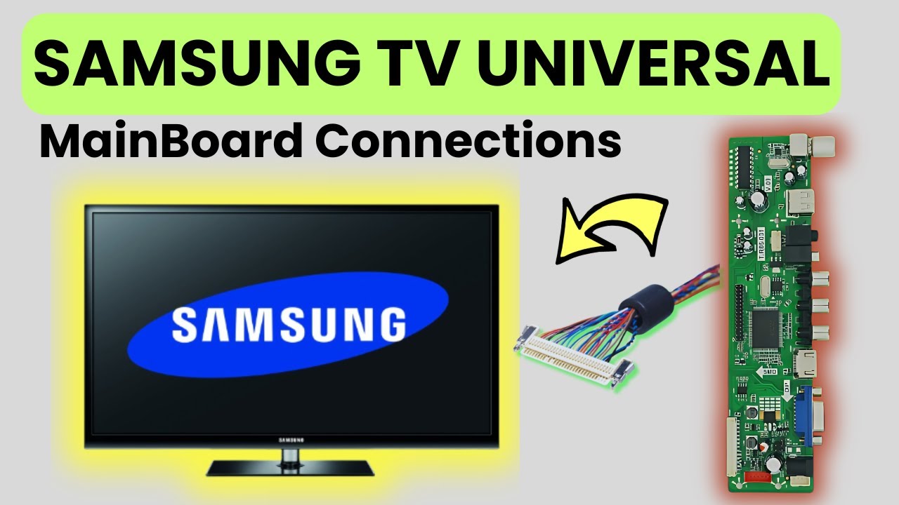 Samsung Tv Panel Connections || Install Universal Mainboard || Lvds ...