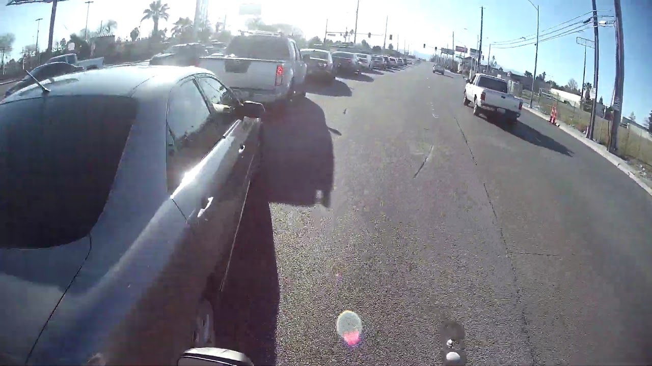 Car cuts across 3 lanes and stops sideways in front of me on the ...