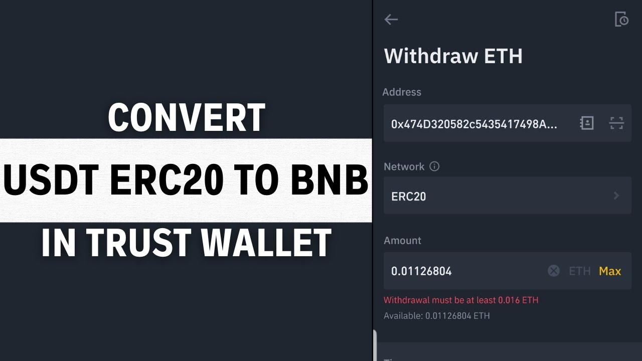 How to Convert USDT ERC20 to BNB in Trust Wallet (2024) - YouTube