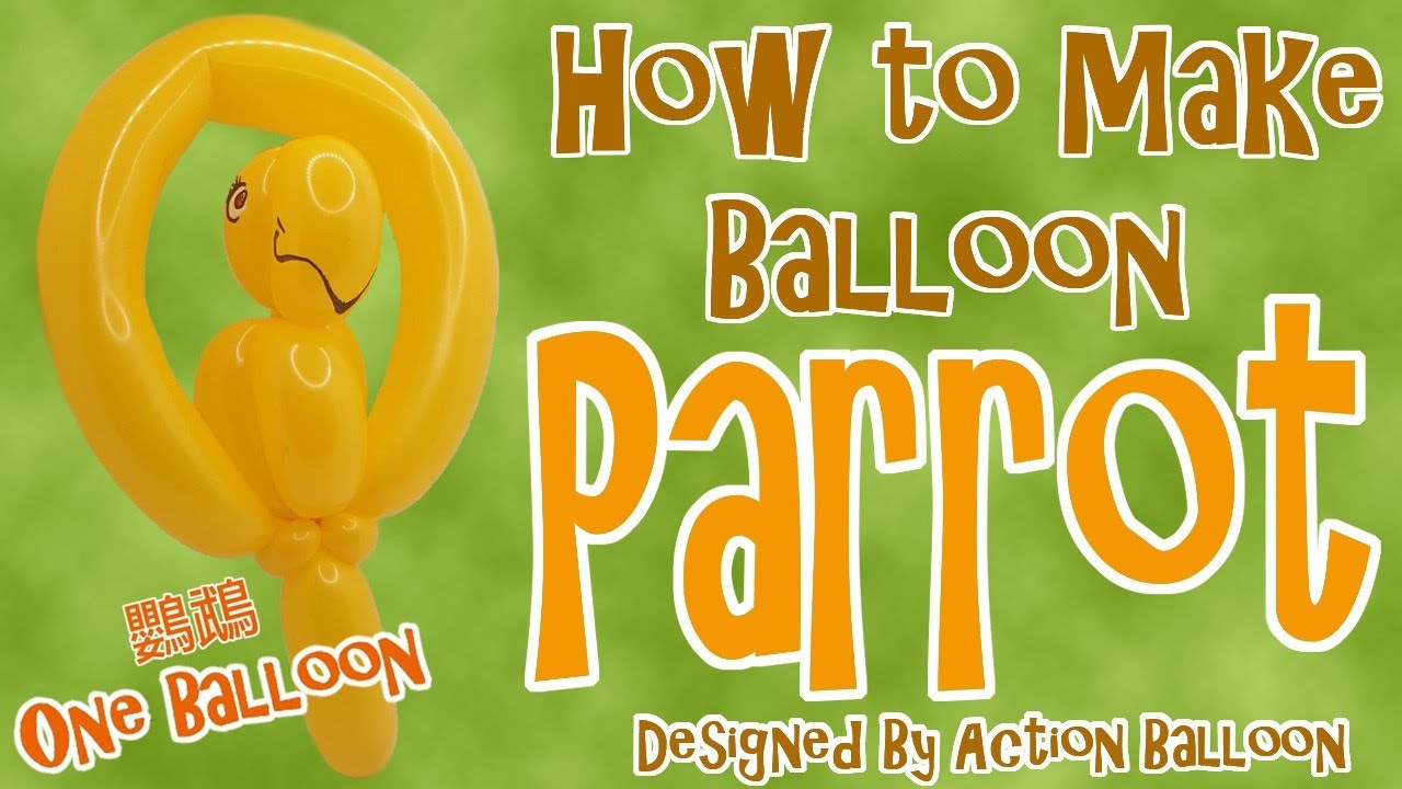 How to make One Balloon Parrot for Beginners #parrot #balloontutorial # ...