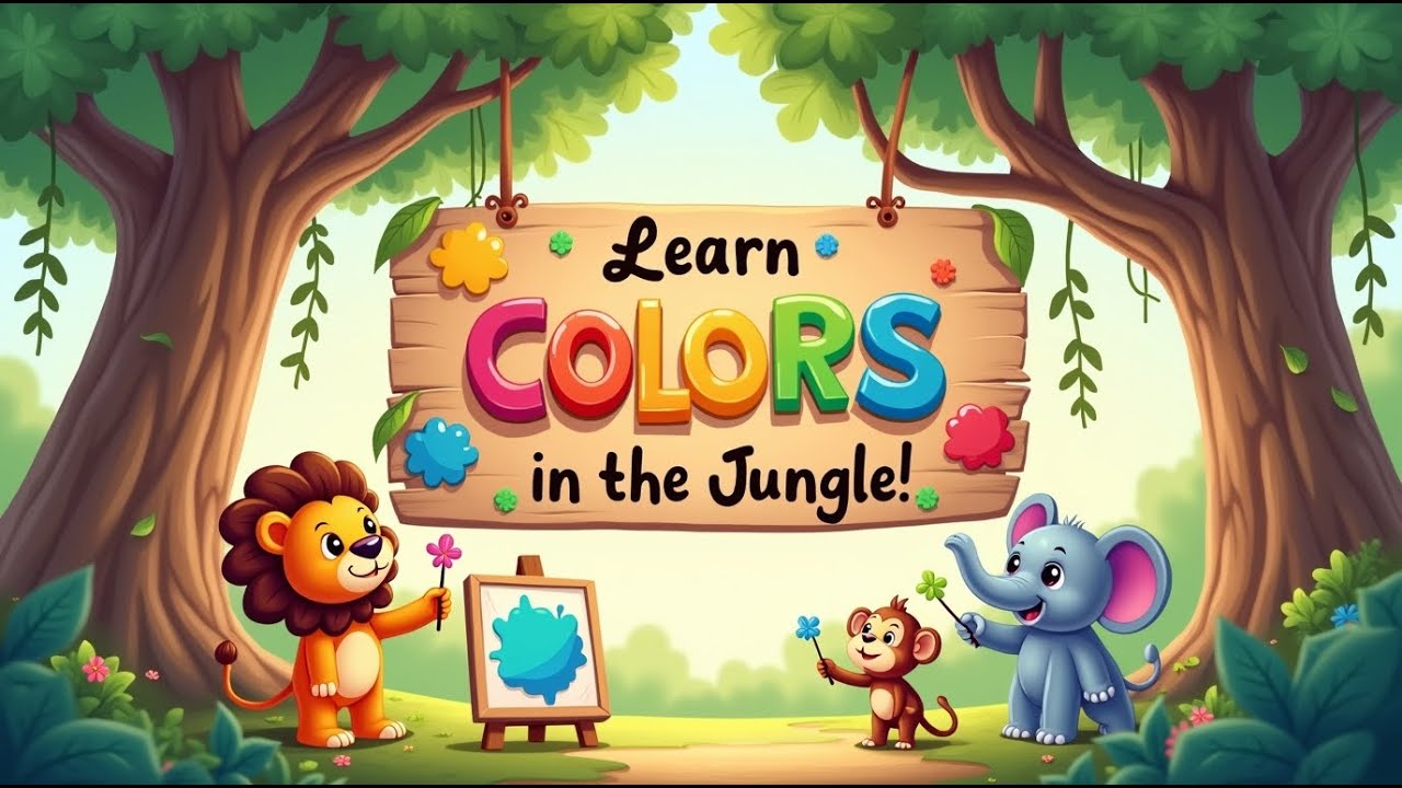 🌈🦁 Learn Colors in the Jungle! Fun Color Song for Kids 🐒🍃 - YouTube