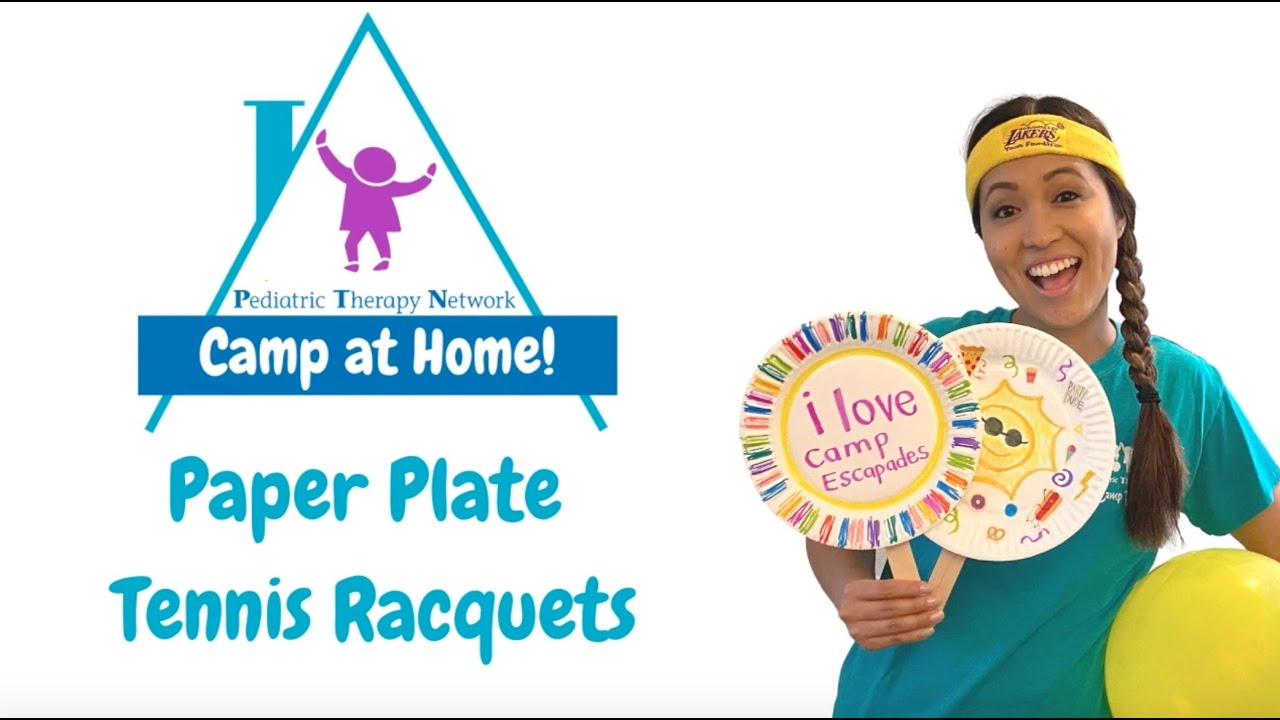 Camp At Home: Make Your Own Paper Plate Tennis Racket - YouTube
