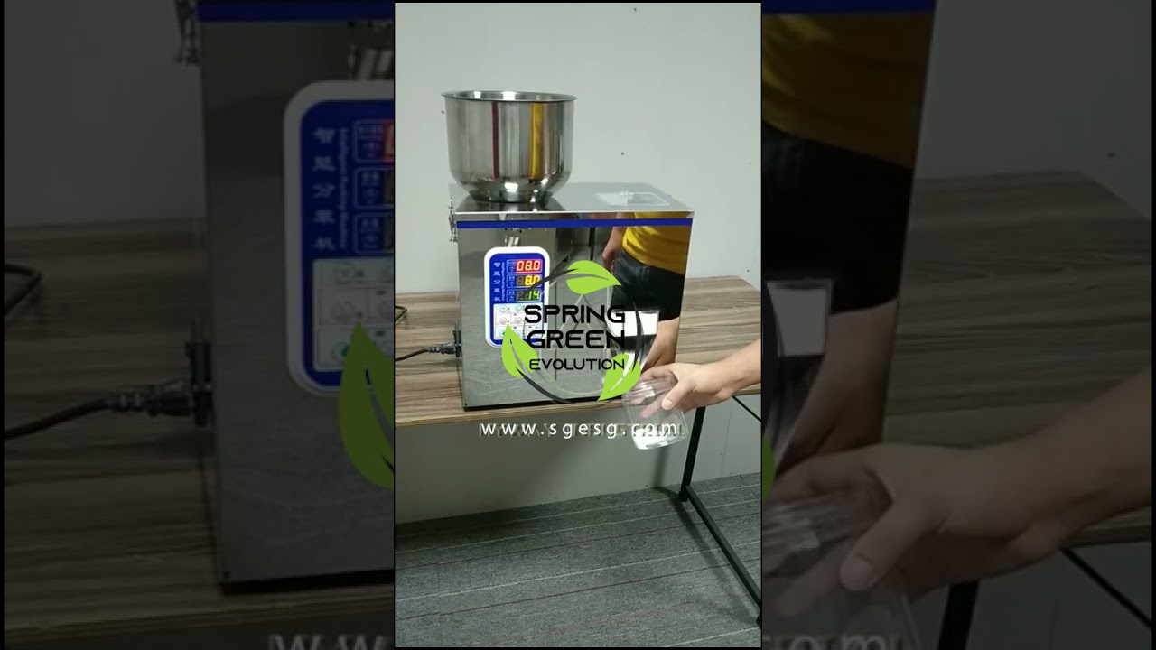 AW01 Auto Weighing and Filling Machine (up to 500gr) - YouTube
