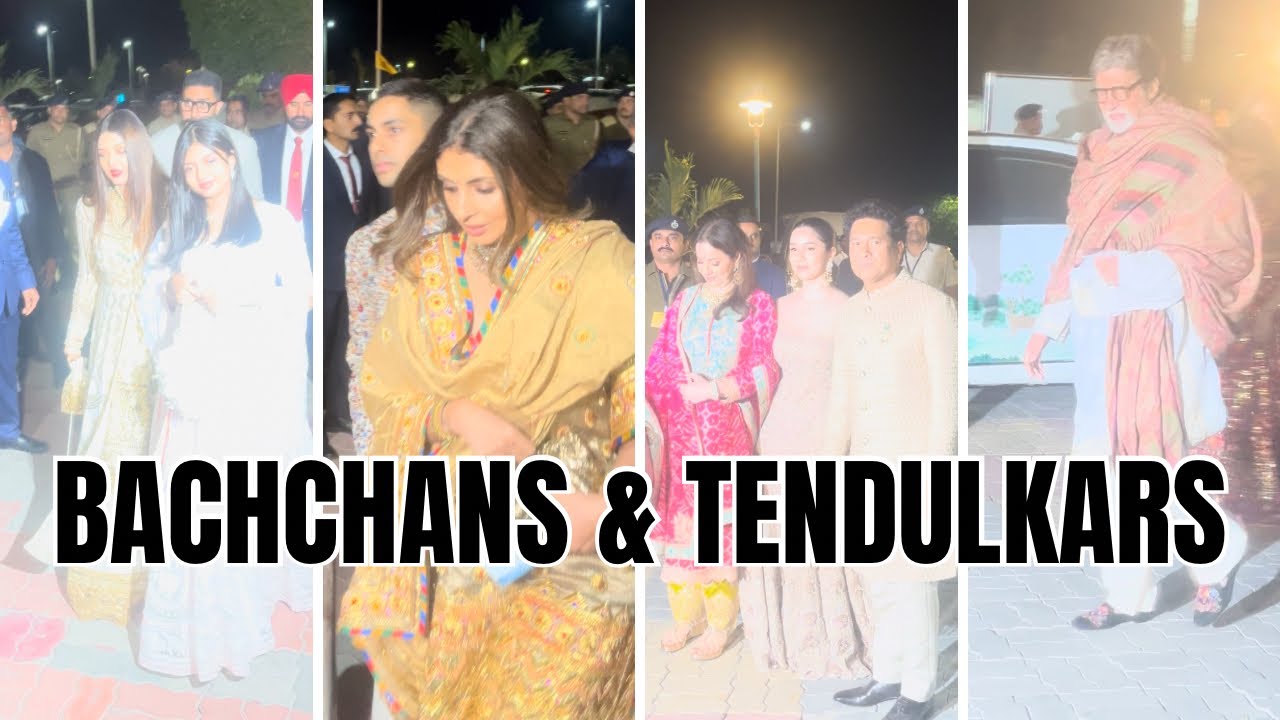 The Bachchans & The Tendulkars leave Jamnagar in Traditionals😍 - YouTube