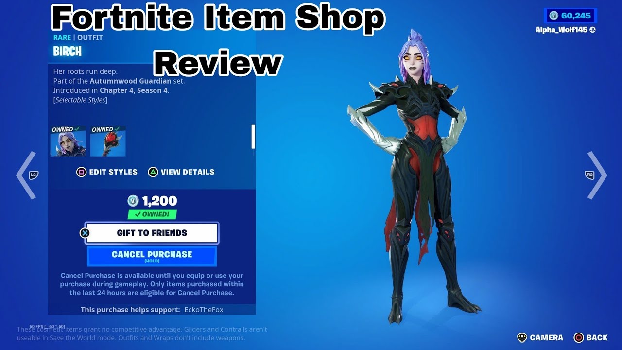 Fortnite: Item Shop Review [September 10th, 2023] Birch Outfit Has Now ...