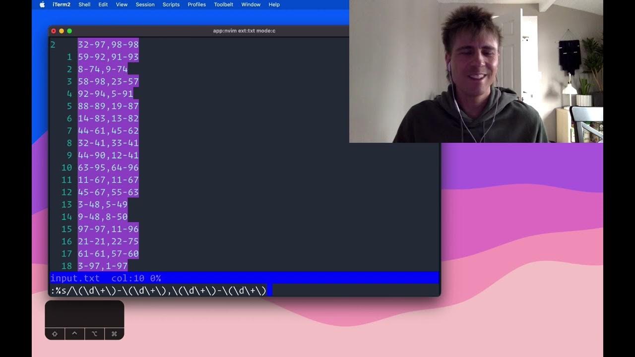 Problem Solving with Vim - 4 (more expression substitution) - YouTube