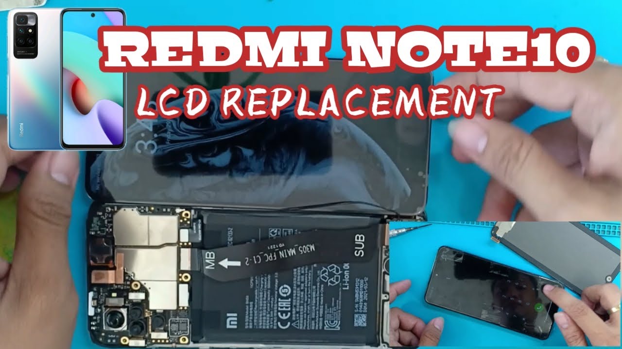 REDMI NOTE 10 LCD REPLACEMENT - YouTube
