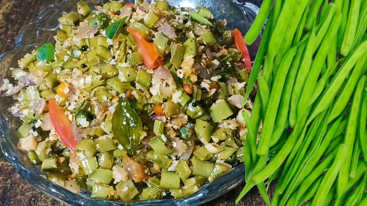 cluster beans recipe/ side dish for rice and chapati / cluster beans ...