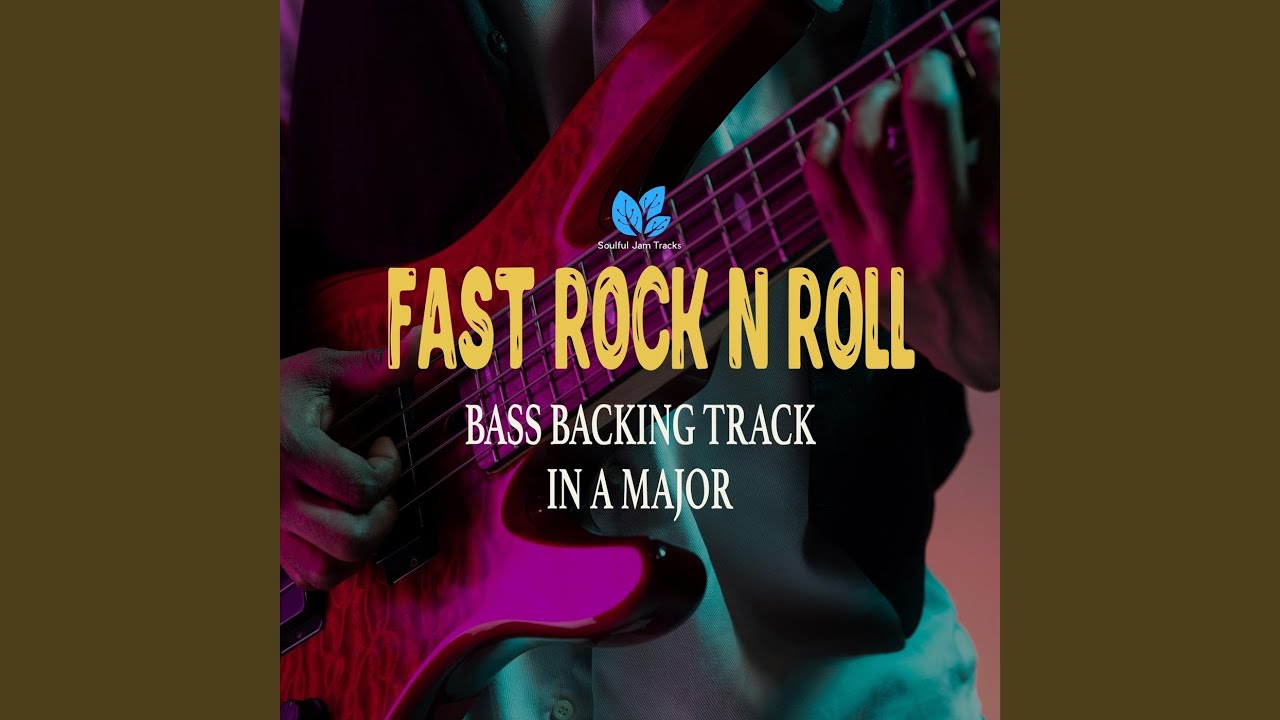 Fast Rock n Roll Bass Backing Track in A Major - YouTube