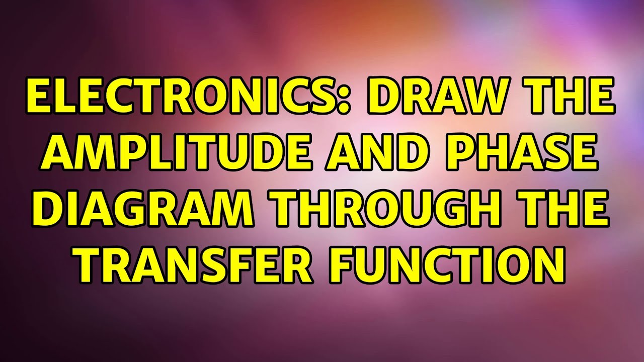 Electronics: Draw the amplitude and phase diagram through the transfer ...